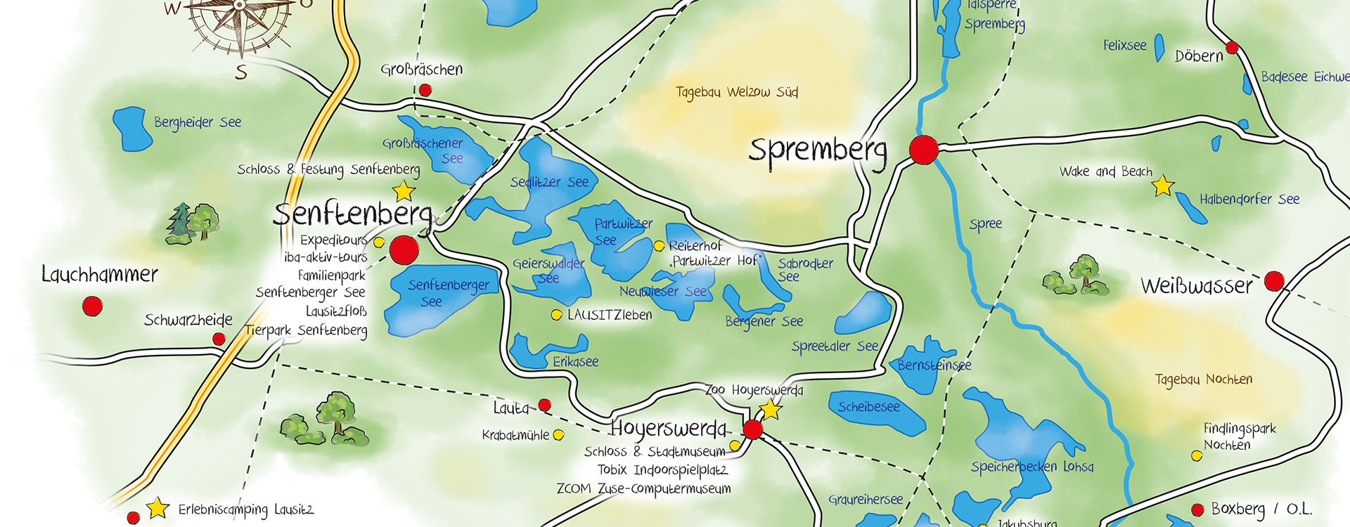 Tourismuskarten Lausitz - hyperworx Medienproduktionen